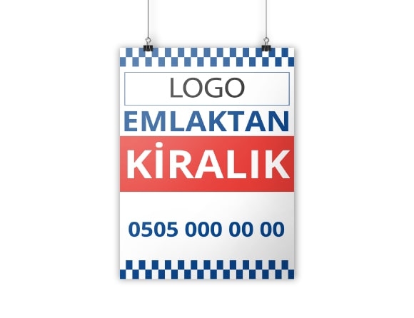 Satılık/Kiralık Emlak Afiş Baskı En Uygun Fiyatlarla Bidolubaskı'da